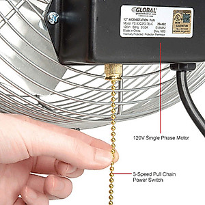 Global Industrial Workstation Fan, 12" Diameter