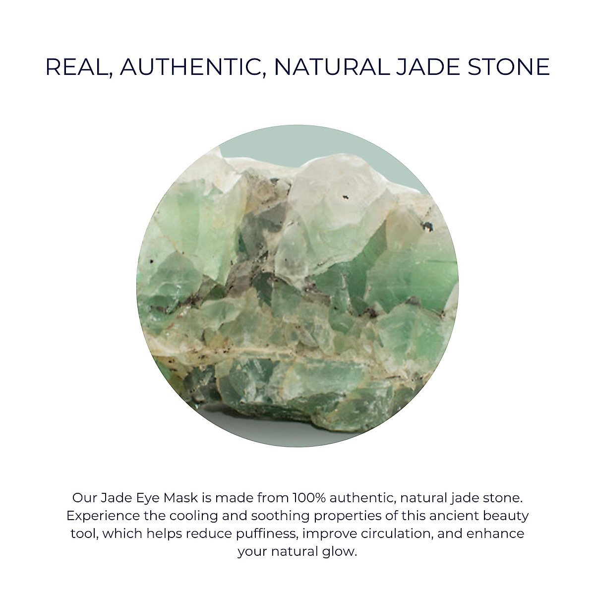 Alana Mitchell Jade Eye Mask – Weighted Eye Mask to Eliminate Wrinkles, Puffiness, & Irritation – Headache and Migraine Relief Mask - 100% Real Jade Stone Beads for Hot & Cold Anti Aging Therapy