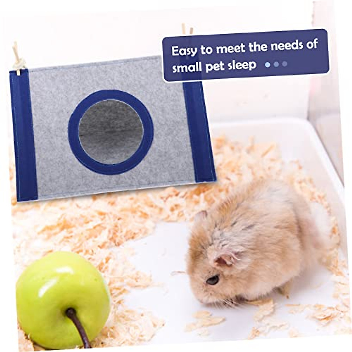BESTOYARD 2pcs Hamster nest Chinchilla Bed Bunny Hideout Corner Hideaway Guinea Pig Chinchilla Corner Hideout Bedding for Guinea Pigs Warm Small Pet Animals Bed cage Hanging Felt Cloth
