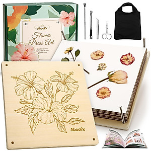 Aboofx Extra Large Flower Press Kit, 10.8" x 10.8" 10 Layers Wooden Flower Pressing Kit with Storage Bag, Flower Pressing Kit for Adults, DIY Pressed Flower Plant Preservation Kit