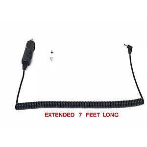 DCPOWER CAR Coiled Power Cord Compatible Replacement for Cobra XRS-777, XRS-797, XRS-747, XRS-757 Radar Detector