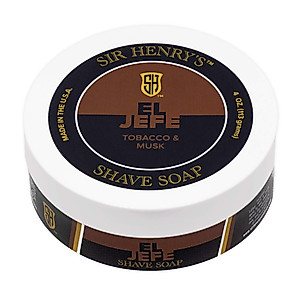 Sir Henry's El Jefe Shave Soap & Aftershave Combo. Tobacco & Musk. Smooth & Sooth