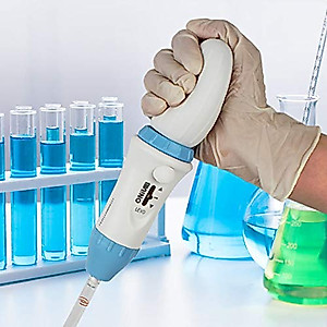 ONiLAB Lab Serological Pipette Controller, Manual Pipette Filler, 0.1-100mL,ABS, Light Blue…