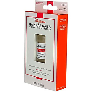 Sally Hansen Hard As Nails Strengthener Clear 0.45 Ounce (13.3ml) (3 Pack)