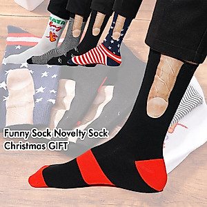 Reem Geafftar Funny Socks for Men, Personalized socks, Funny Socks Funny Gifts for Men (Black)