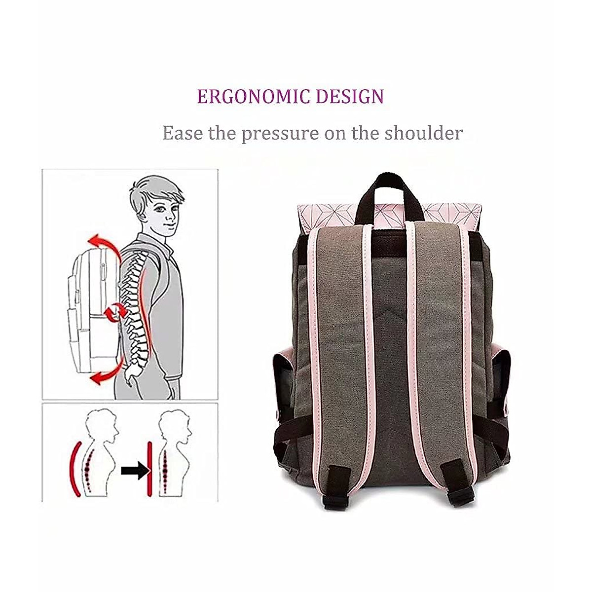 KOOPET Daypack Backpacks, Pink,