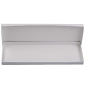 JAM PAPER Glossy Tie Box - 14 1/4 x 4 3/4 x 3/4 - White - Sold Individually