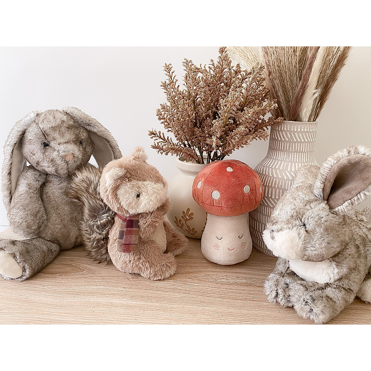 MON AMI Mushroom Soft Baby Rattle Toy for Ages 6 Months+, 6” Plush Stuffed Rattle Toys for Infants & Toddlers - Baby Rattle with Sound