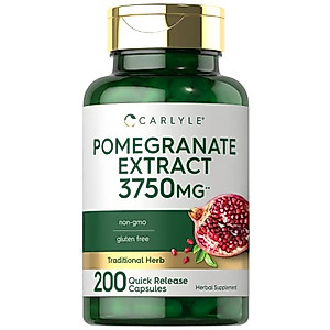 Carlyle Pomegranate Extract Supplement | 200 Capsules | Non-GMO, Gluten Free | Traditional Herb
