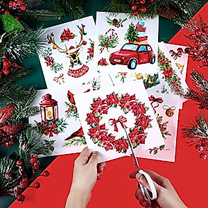 9 Sheets Sunflower Rub on Transfer for Furniture Craft and Wood Fall Rub on Decal Stickers Stencil Thanksgiving Pumpkin Flower Butterfly Bird Dragonfly Christmas Decor 6 x 6 Inch (Elk)