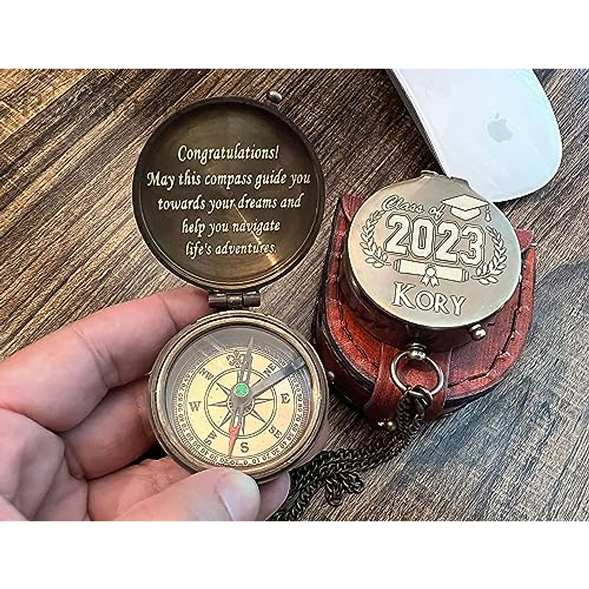 Personalized Engraved Compass. Handmade Brass Compass for Men's & Women's, Husband Gifts, Fathers Day, Anniversary, Wedding Gift for Him, Fiance Gift