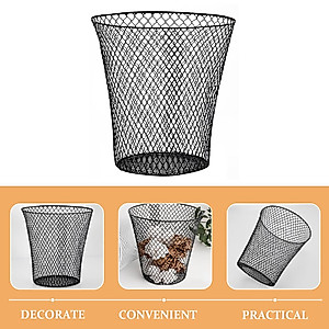 ABOOFAN Storage Basket Multi Functional Hollow Basket Plant Protective Office Wastepaper Trash Can Bathroom Bedroom Kitchen Living Room