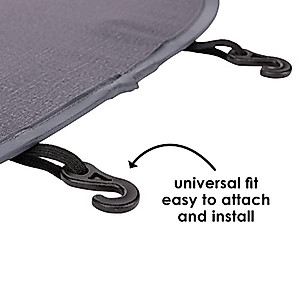 Diono Stuff 'N Scuff XL Kick Mat Back Seat Protector for Kids Feet with Storage Pocket, 100% Water Resistant for Protection of Your Upholstery from Dirt, Mud, Scratches, Gray