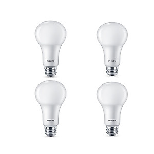 PHILIPS 40-Watt/60-Watt/100-Watt Equivalent 3-Way A21 E26 LED Light Bulb Soft White 2700K (4-Pack)