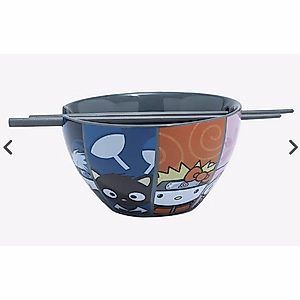 Naruto Shippuden X Hello Kitty And Friends Ramen Bowl With Chopsticks