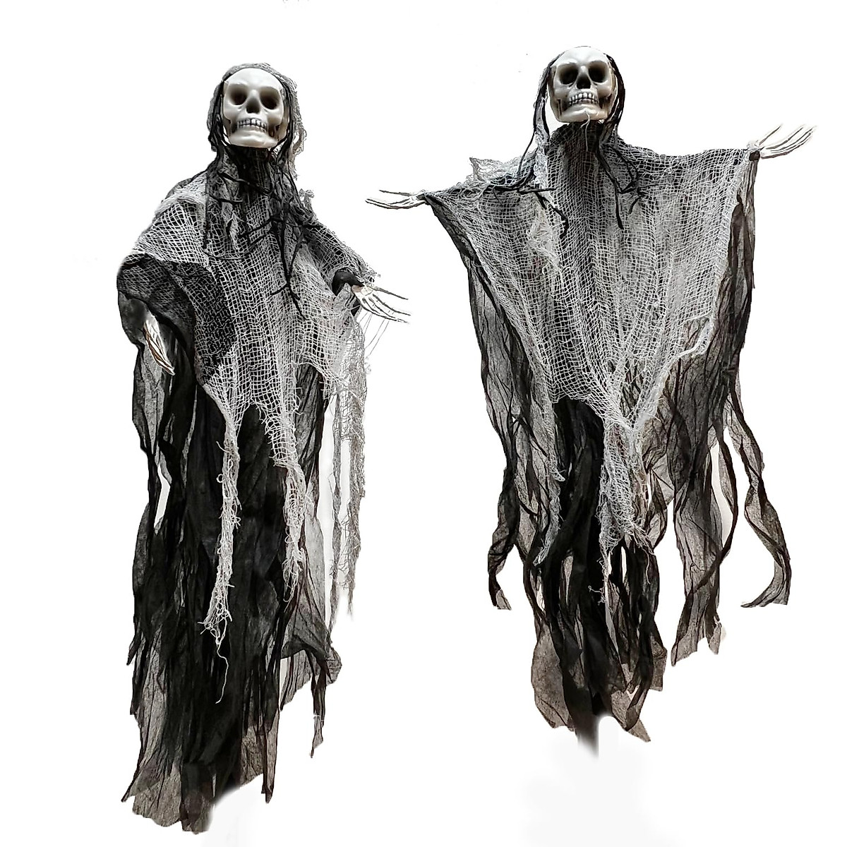 GiftExpress 2 Pack 36" Halloween Hanging Skeleton Grim Reaper, Halloween Skeleton Decorations for Haunted House Prop Indoor/Outdoor