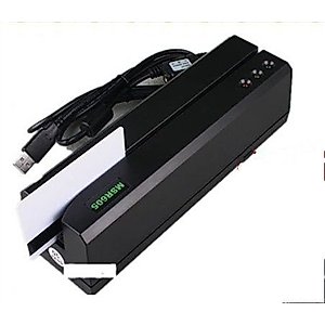 (MSR605 & 206 Magnetic Card Reader & Program Software for Windows 98/Me/XP/Vista/Windows7 & 3-track version can read/write all three tracks data, 300-4000 oe & Support USB Communication) MSR605 Magnet