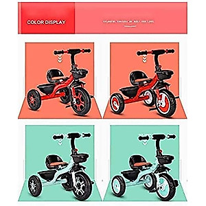 Stroller Wagon Trike Children Tricycle Kids' Trikes Pedal Cars Children's Tricycle For 3-6 Year Old Boys Girls Pedal Toddler Scooters Pushchairs,Rear Basket (Color : Red) over 1 year old girl gifts