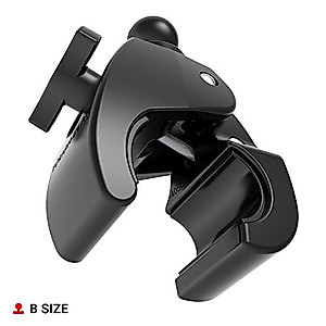 RAM Mounts RAP-B-404U Tough-Claw Medium Clamp Base with B Size 1" Ball for Rails 1" to 1.6" in Diameter