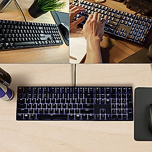 Cooler Master MasterKeys Pro L White LED Mechanical Gaming Keyboard, Cherry MX Brown, Full Size (Large)