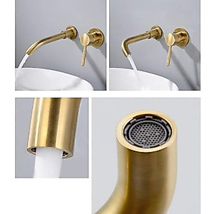 DAHSLNWKN Wall Mounted Bath taps, Wall Mounted Modern, Bathroom Sink Taps, washbasin Multi-Function Faucet