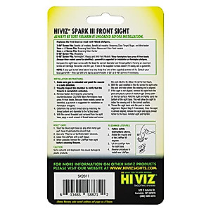 HIVIZ Spark III Shotgun Front Rifle Sight Replacement,Green, Red, and White