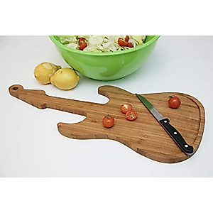 Kikkerland Bamboo Guitar Cutting Board