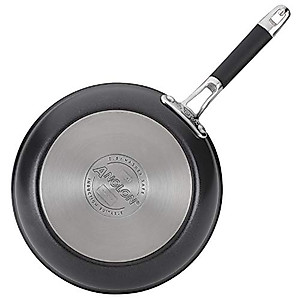 Anolon Smart Stack Hard Anodized Nonstick Frying Pan Set / Skillet Set - 8.5 Inch and 10 Inch, Black