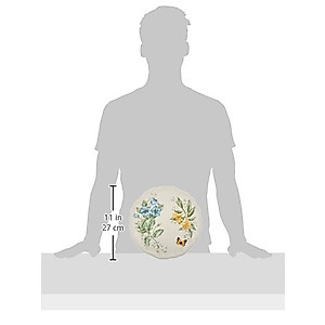 Lenox Butterfly Meadow Melamine Dinner Plates (Set of 4), White