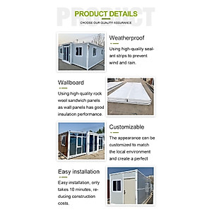 Customizable Foldable Tiny Home - Affordable Luxury Prefab Villa, Modular Shipping Container House, Insulated Portable Expandable Living Space