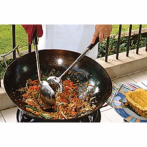 Eastman Outdoors 37212 Outdoor Gourmet 22 Inch Carbon Steel Wok Kit,Black & Steel