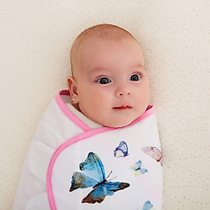 Baby Swaddle Blanket for Newborn Girl, 0-3 Months Small/Medium, 3 pcs Infant Swaddle Sack in a Gift Box, 100% Cotton Adjustable Swaddle Wrap, Pink