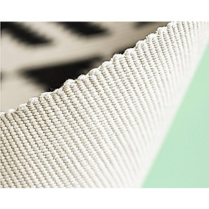 UKELER Laundry Room Runner Rug 2'x4' Cotton Washable Kitchen Rugs Black and White Front Door Mat Handmade Indoor Outdoor Rugs for Kitchen, Laundry, Bathroom, Doorway