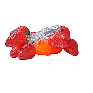 SDOUBLEM 20LED Fruit Strawberry String Lights Battery Powered Indoor Outdoor Lighting Lamp for Wedding Home Birthday Garden Yard Patio Party Decorations