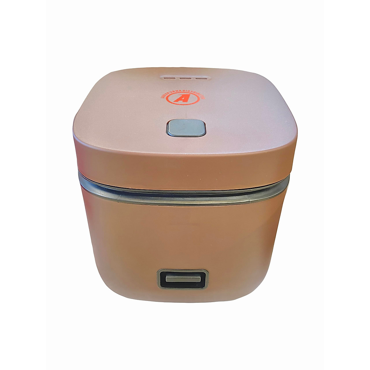 ANNAPURNA DISTRIBUTOR Mini Rice Cooker, Healthy Ceramic Coating 1.2L Small Rice Cooker hold 1-2.5 cups uncooked rice for 1-3 People, Portable Travel Rice Cooker with Steam Tray, Easy to use. (Brown)