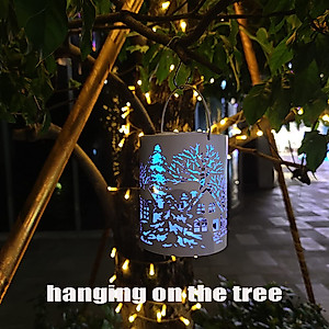 Solar Lights, Aokudoni Outdoor Garden Hanging Lanterns for Patio Yard Garden Home, Waterproof Solar Lanterns for Table, Outdoor, Party Decorative