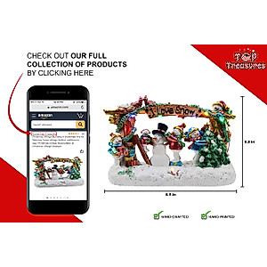 Christmas Village Building A Snowman - Pre-lit Tabletop Snow Village - Perfect Addition to Your Christmas Indoor Decorations & Christmas Village Displays