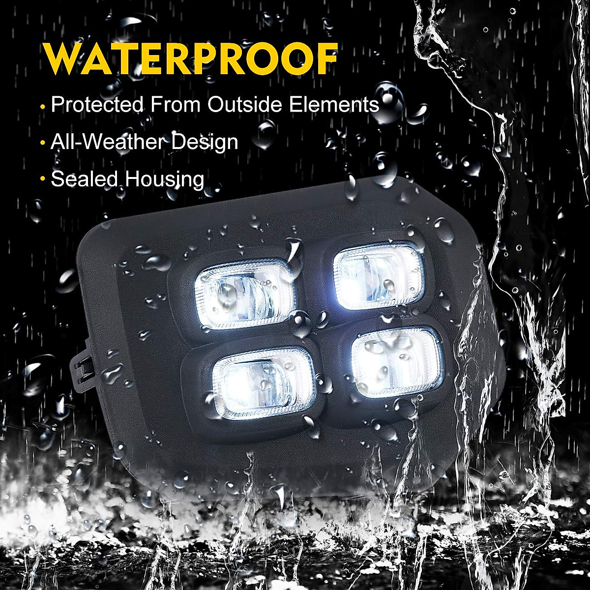 LED Tacoma Fog Lights Compatible with Tacoma 2016 2017 2018 2019 2020 DRL Fog Light for Tacoma Assembly LED Driving Fog Light to Tacoma Fog Lamps Kits Replacement (Dual -Color White/Amber)