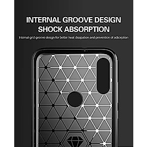 M MAIKEZI Moto E Phone case,Motorola E case,with HD Screen Protector, Soft TPU Slim Fashion Non-Slip Protective Phone Case Cover for Motorola Moto E (2020)(Black Brushed TPU)
