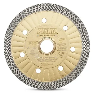 PEARL ABRASIVE CO. P5 Thin Mesh Turbo Blade 4" 5/8"-20mm-7/8 Arbor