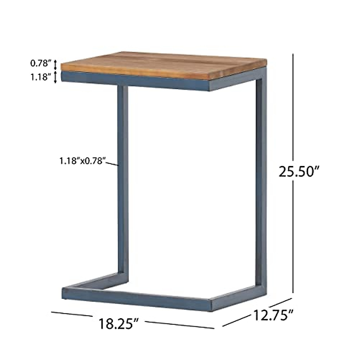 Christopher Knight Home Darlah Large Firwood Antique Table, Antique, 12.75”D x 18.25”W x 25.50”H