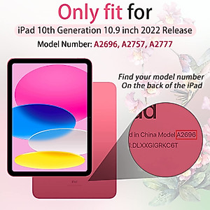 Compatible with iPad 10th Generation Case 10.9 inch(2022 Model),Protective Cover for iPad Case 10th Generation,Auto Wake/Sleep Cover,Pencil Holder(Pink Flower Hummingbird)