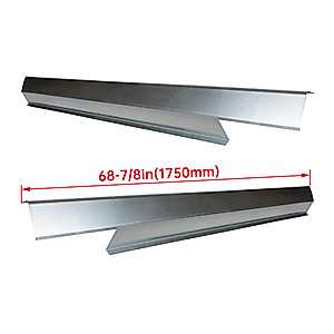 ECOTRIC Slip-on Rocker Panel Silver Compatible with 2008 2009 2010 2011 Focus 4 Door Pair