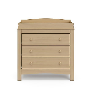 Graco Noah 3 Drawer Chest with Changing Topper (Driftwood) - GREENGUARD Gold Certified, Dresser for Nursery, 3 Drawer Dresser, Kids Dresser, Nursery Dresser Drawer Organizer, Chest of Drawers
