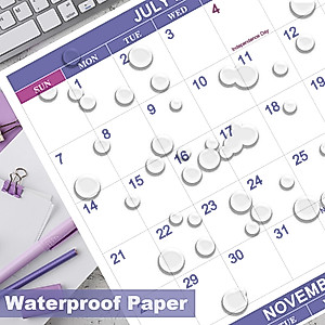 2024 Wall Calendar Erasable 32"x48" Wet & Dry Erase Laminated 12 Month Annual Yearly Wall Calendar,2-Sided Vertical/Horizontal, Reversible,Erasable & Reusable Calendar for Home Office School (Purple)