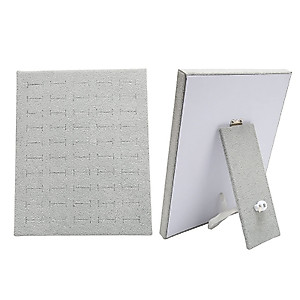 UPQRSG Jewelry Rings Display Tray, 50 Slots Ring Organizer with Soft Flannelette, Ring Earring Jewelry Display Tray Organizer Holder, Jewelry Organizer Stands for Selling Rings Earrings Show