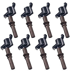 FAERSI Pack of 8 Ignition Coils Pack Compatible with Ford F-150 Expedition F250 F350 Mustang Explorer Super Duty Lincoln Navigator 4.6L 5.4L 3V, Replace OE# DG521 8L3Z-12029-A