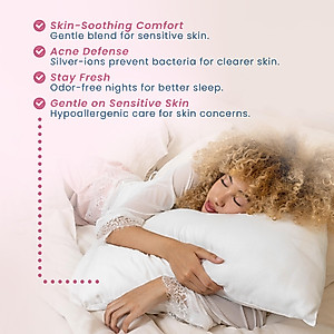 Clean Skin Club Silver-Ion Infused Pillowcase for Clearer Skin & a Fresher Sleep, Ultra Soft, Odor Fighting