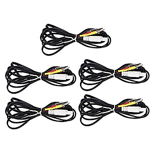 Clip Electrode Wire, Portable 5pcs Black Professional TENS Electrode Wire for Men Women for Digital Massager
