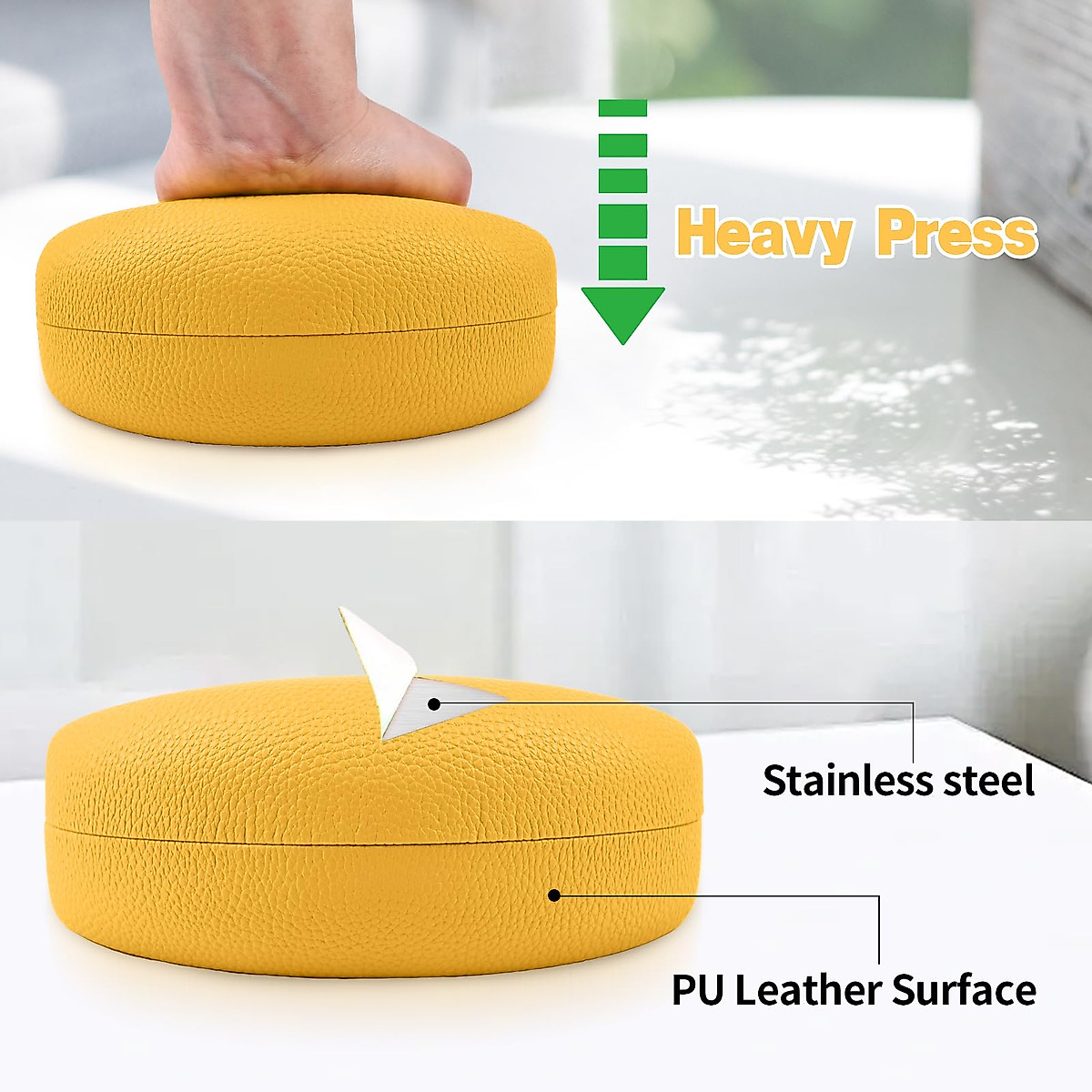 CHZZMS 2 PACK Large Hard Shell Sunglasses Case, Protective Case For Sunglasses and Eyeglasses (black+yellow)